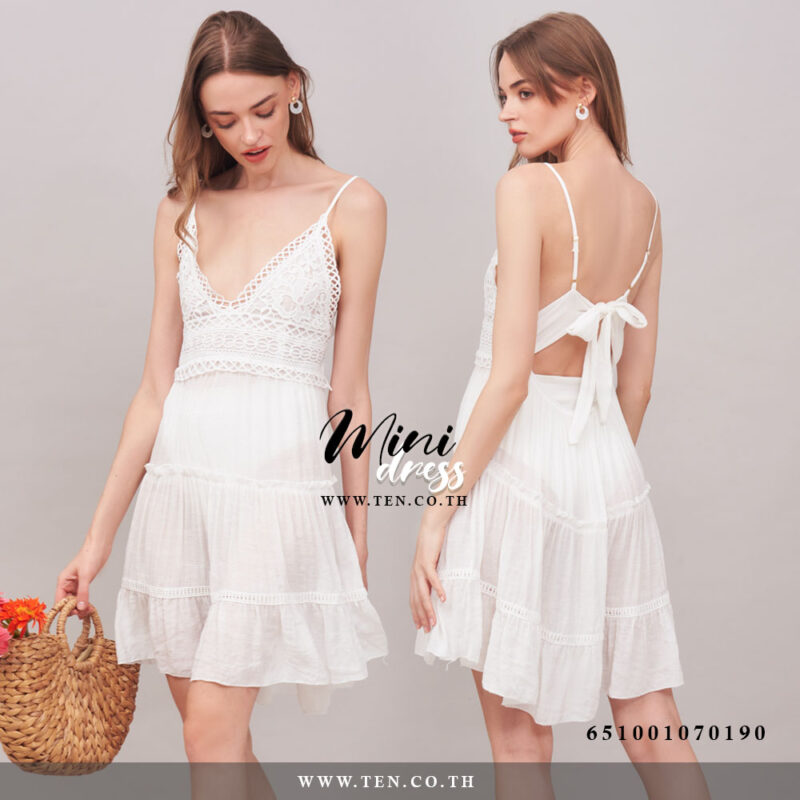 Backless Mini Dresses mini dress white dress Dress for women wholesale