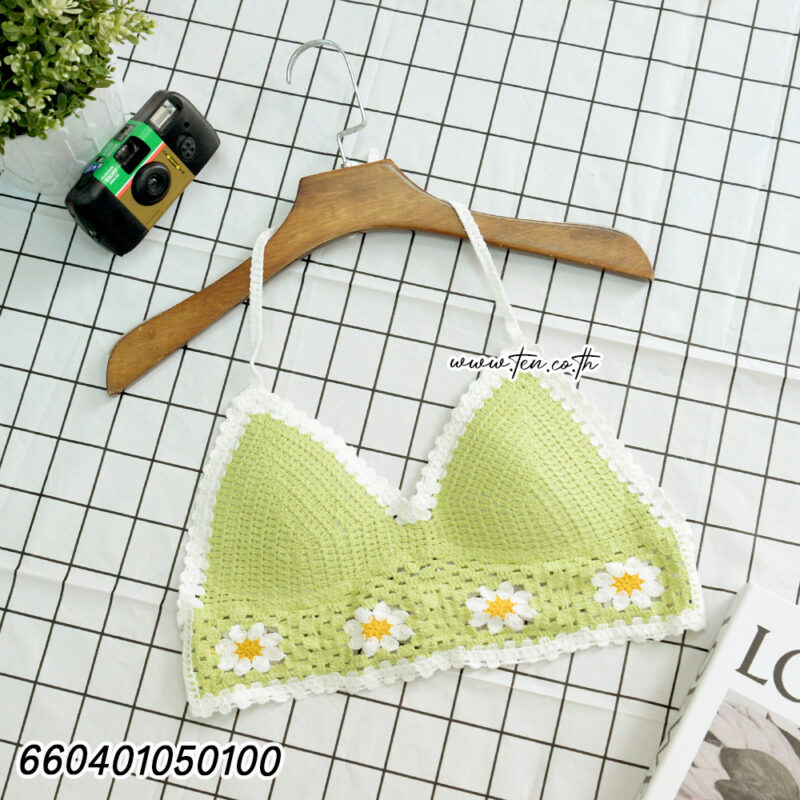 Lightweight Summer Bralette – Crochet Daisy Top for Hot Days